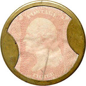 Encased Postage Ayers Sarsaparilla 3 Cent - Nov 13, 2004 | Early American History Auctions in CA