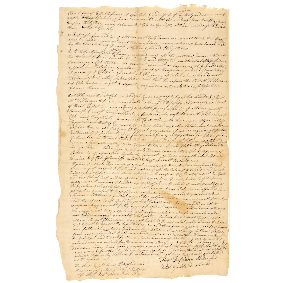 1781 Revolutionary War Period, Document Signed