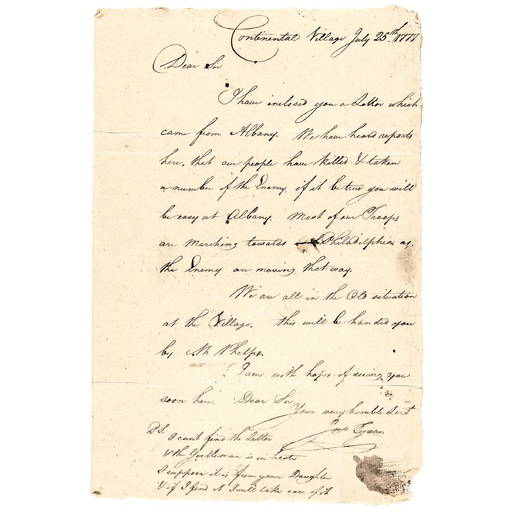American Revolutionary War Autograph Letter Signed - Jun 01, 2019 ...