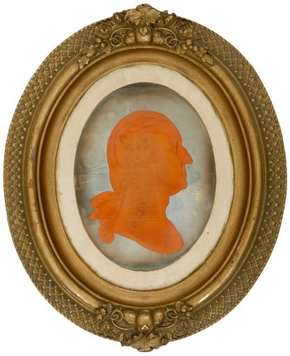 Washington Plaster Profile, Mirrored Background