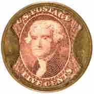 Encased Postage Stamp EP-84 5 LORD + TAYLOR R-7 - Feb 23, 2019 | Early American History Auctions ...