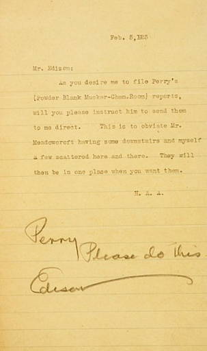 THOMAS A. EDISON Signed Letters - May 18, 2008 | Early American History ...