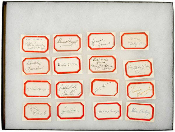 1930s 40s Hollywood Movie Stars Signatures