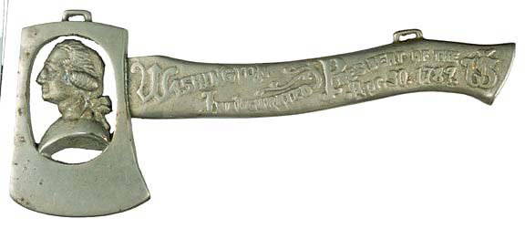 (1889) George Washington Inaugural Hatchet