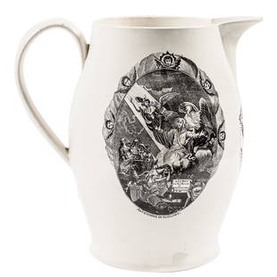 Washington Liverpool Creamware Memorial Pitcher