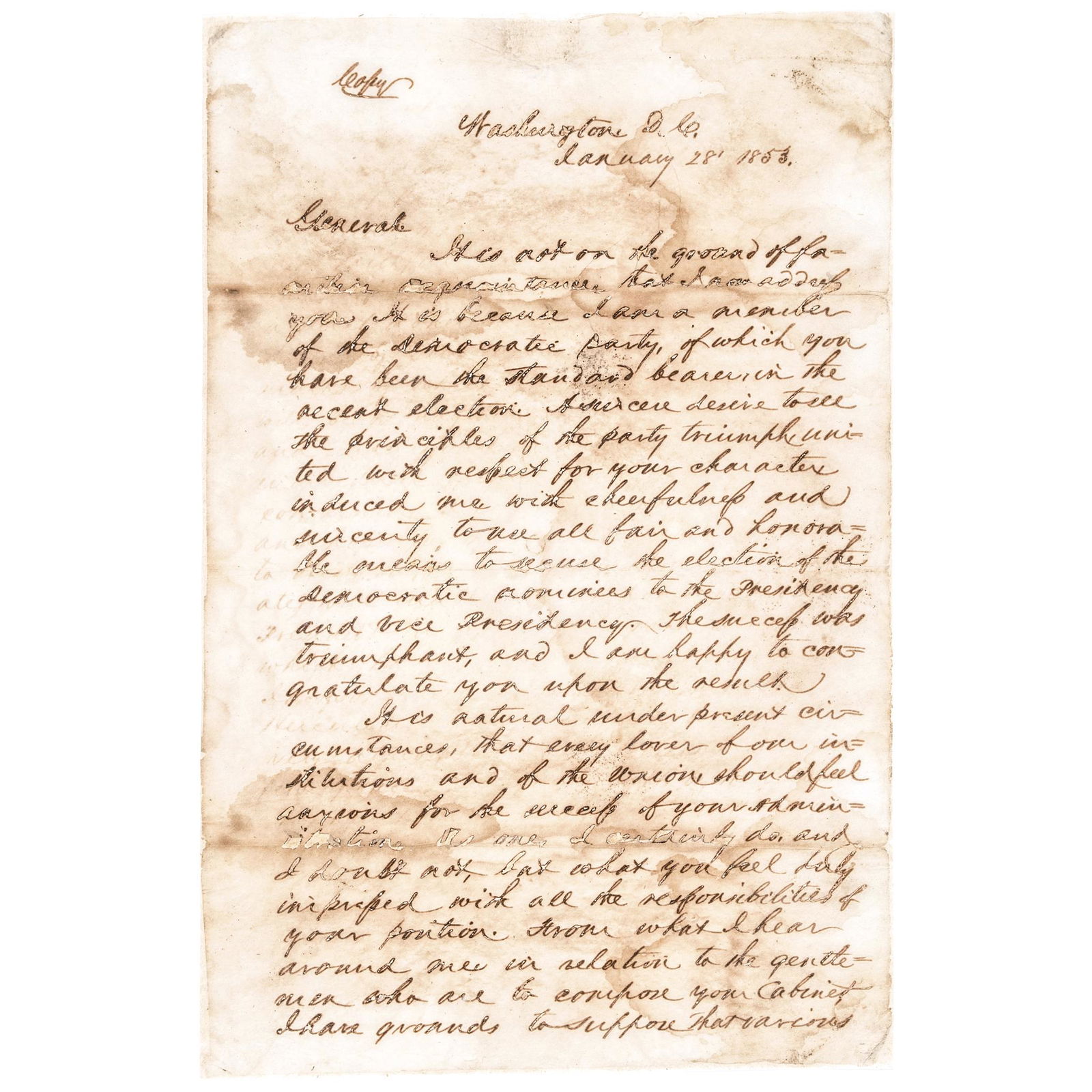 1853 SAMUEL SAM HOUSTON Autograph Letter Signed - Apr 29, 2020 | Early ...