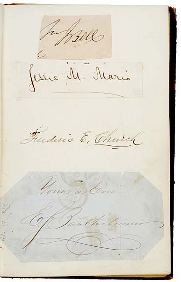 2028: FREDERICK E. CHURCH, Signed Autograph Album