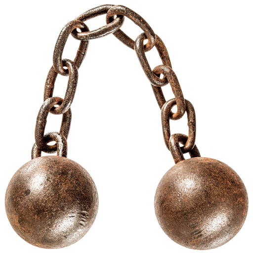 C 1776 Revolutionary War Naval Cannon Chain Shot