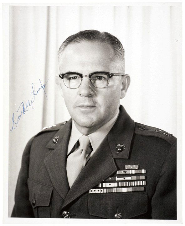 1016: Photo Signed General DAVID M. SHOUP