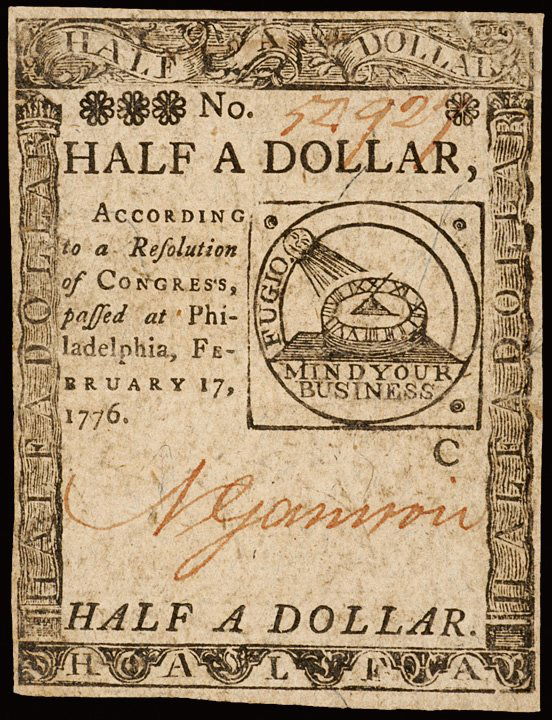 4283: Colonial Currency, Feb. 17, 1776, 3 FUGIO Notes