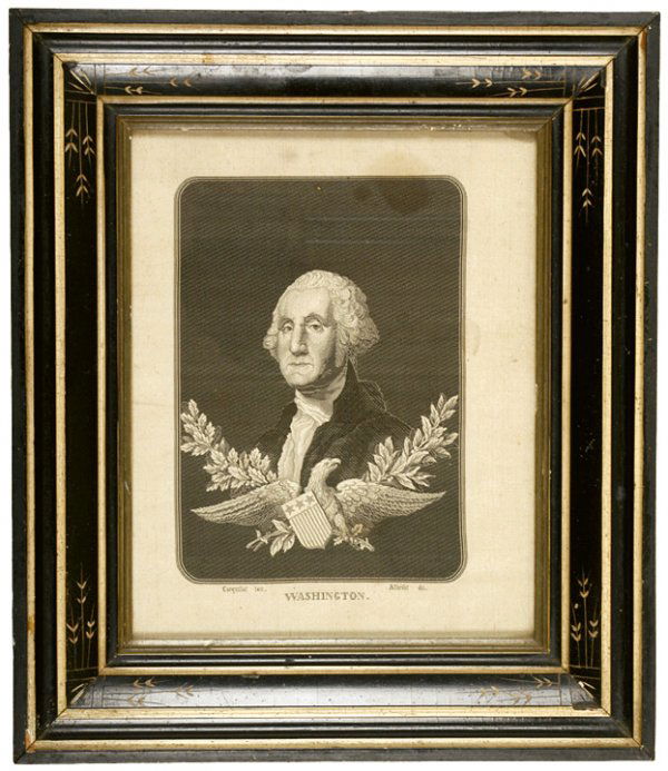 211: c.1876 Stevengraph Silk of George Washington