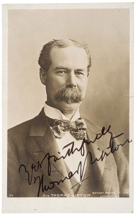 75: Sir THOMAS LIPTON Signed Photo Post Card