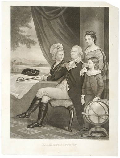 C. 1860, George Washington Family Print