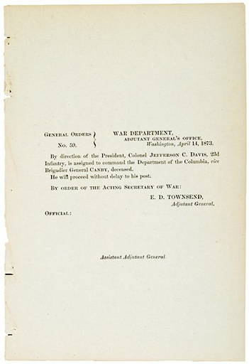 1873 Modoc War General Edward Canby Massacred - May 17, 2009 | Early ...