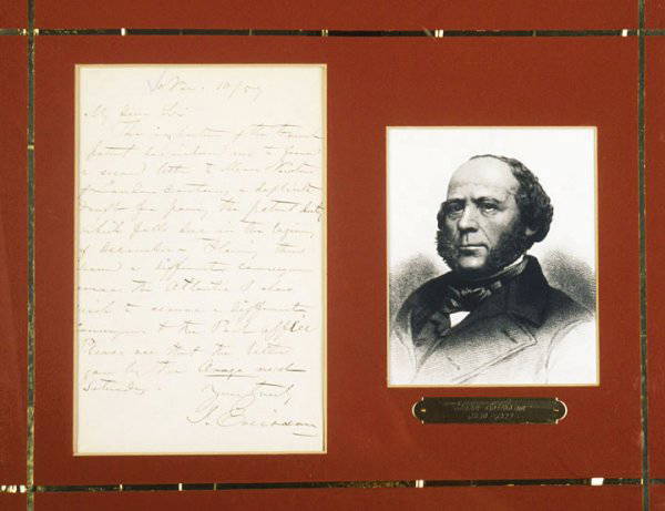 Signed Letter JOHN ERICSSON, USS Monitor Designer - Aug 30, 2009 ...