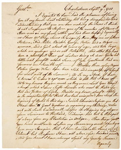 1751 Manuscript Letter Signed Isaac Royall