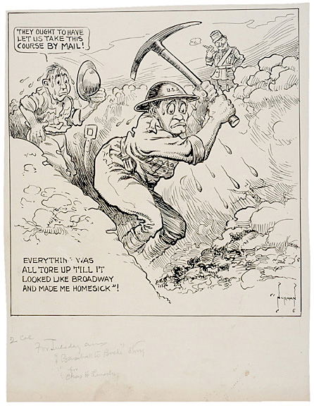 476: c.1915,Original WWI Political Cartoon Artwork