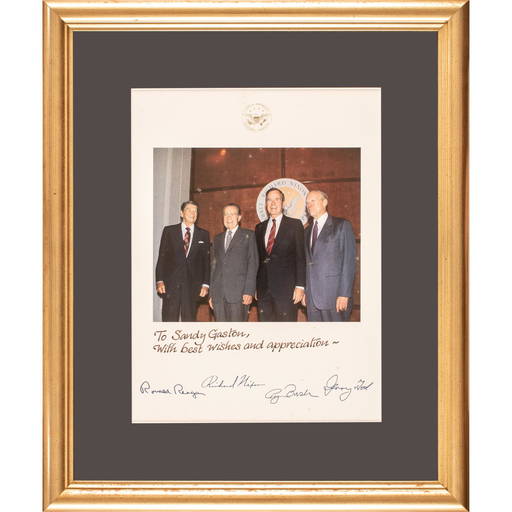 Photo Autopen Signed, Reagan, Nixon, Bush + Ford