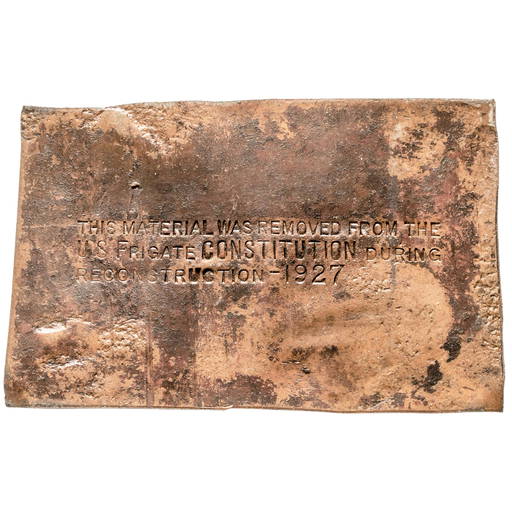 Paul Revere Supplied Uss Constitution Copper Relic