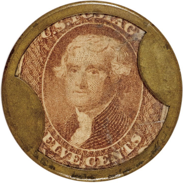 Encased Postage Stamps, 5¢, Drakes Plantation