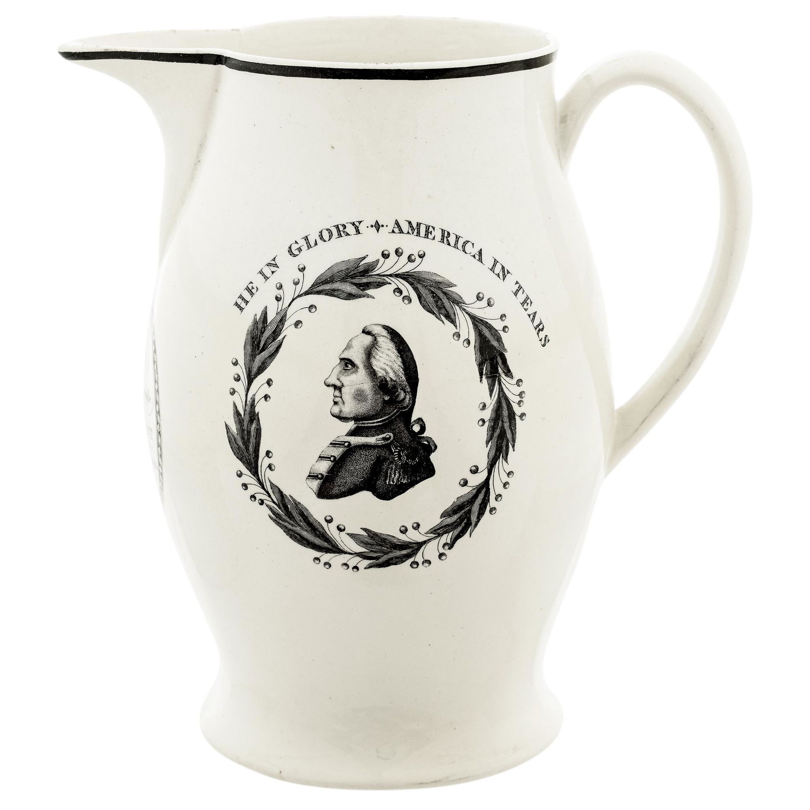 Geo. Washington Jacob Perkins Funeral Urn Pitcher