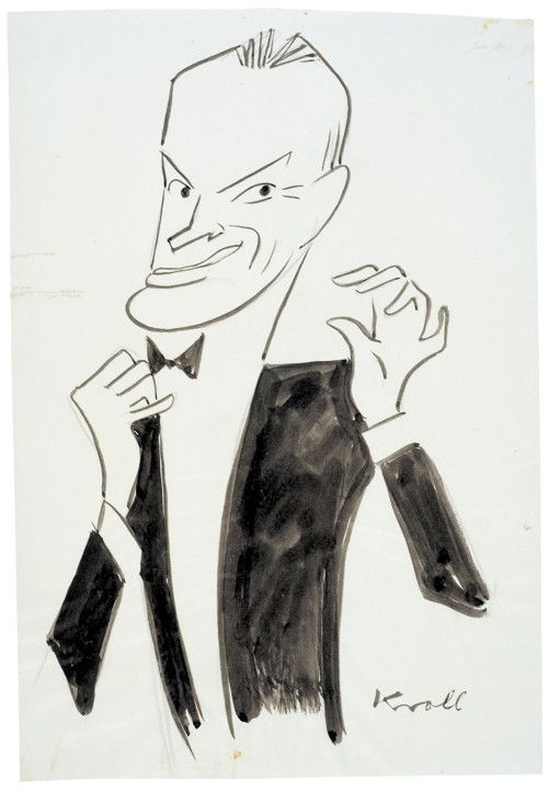 BOB HOPE, Original Signed Caricature by Kroll