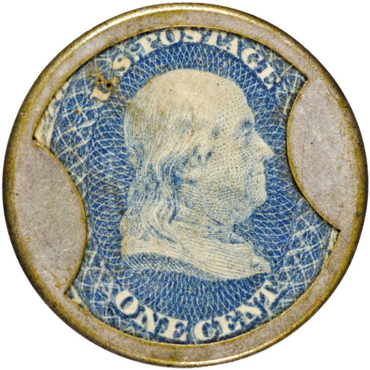 1: Encased Postage Stamp, EP-4a, 1¢, AYERS