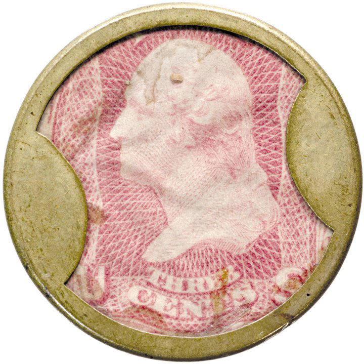 Encased Postage Stamp, Ep 40, 3¢, Burnetts Standard