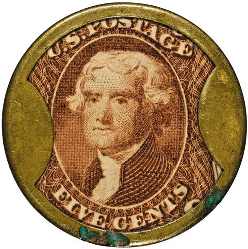 Encased Postage Stamp EP-87 5¢ JOHN W. NORRIS - Jul 15, 2012 | Early American History Auctions in CA