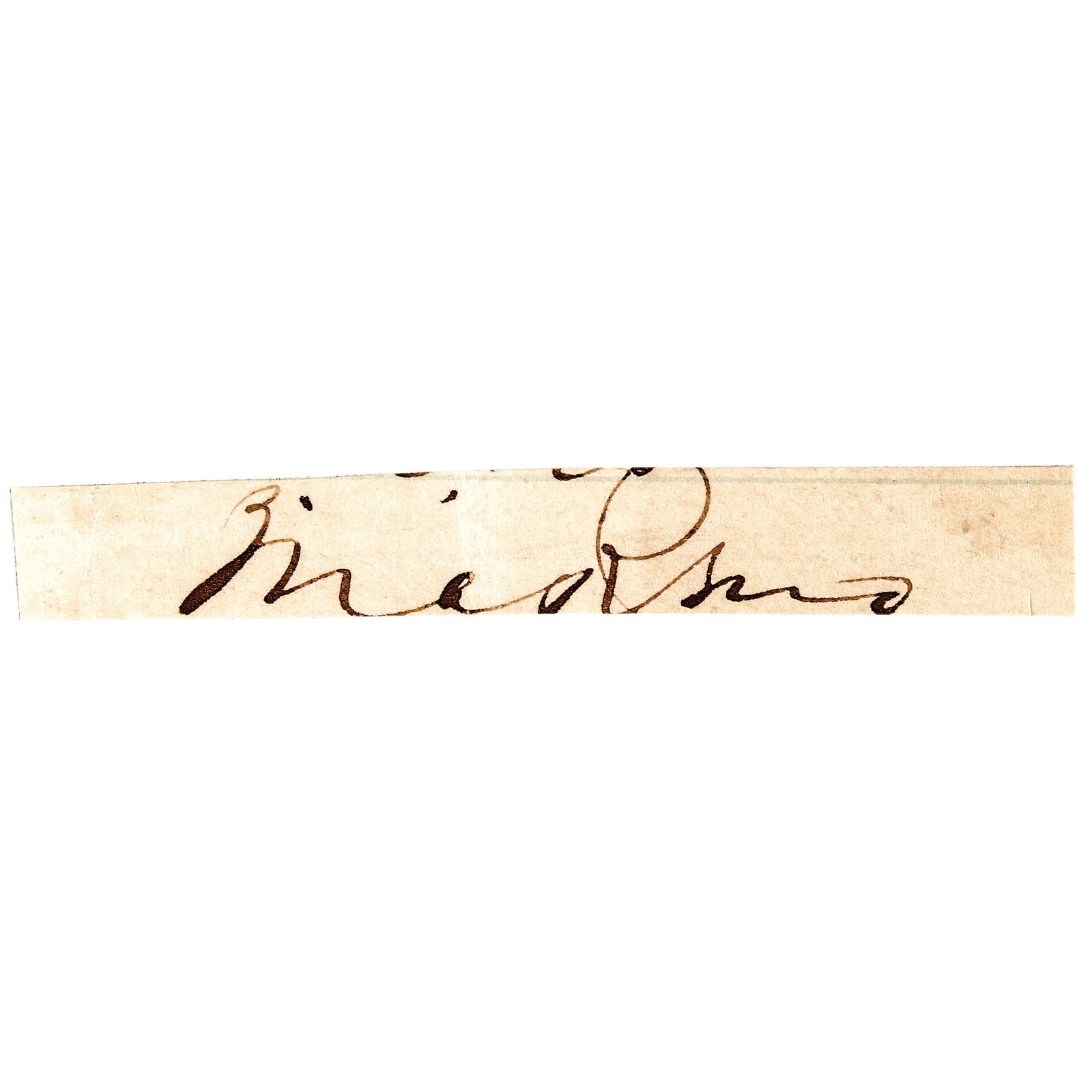 Major Marcus A. Reno Clipped Signature, Major Of The 7th Cavalry Under ...