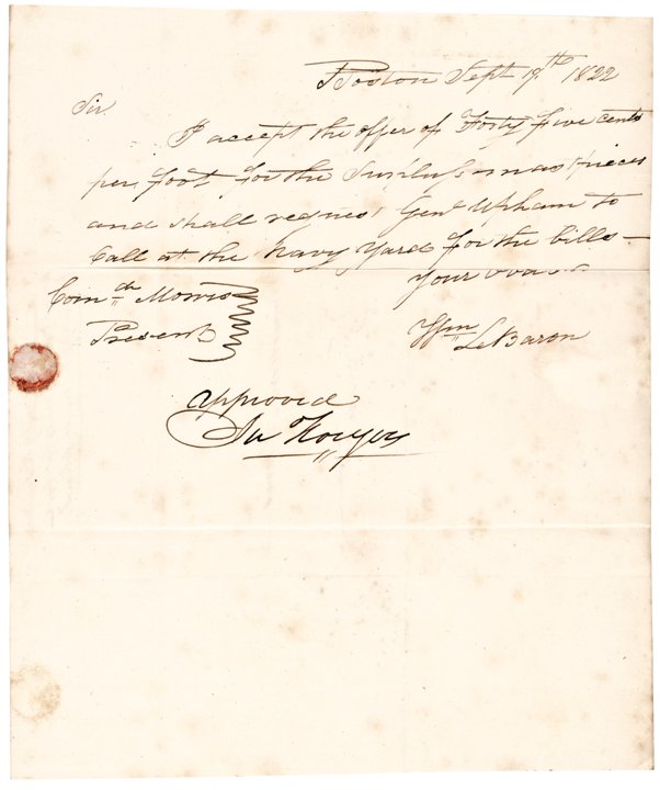 JOHN ROGERS, Letter Signed 1822 - Aug 26, 2012 | Early American History ...
