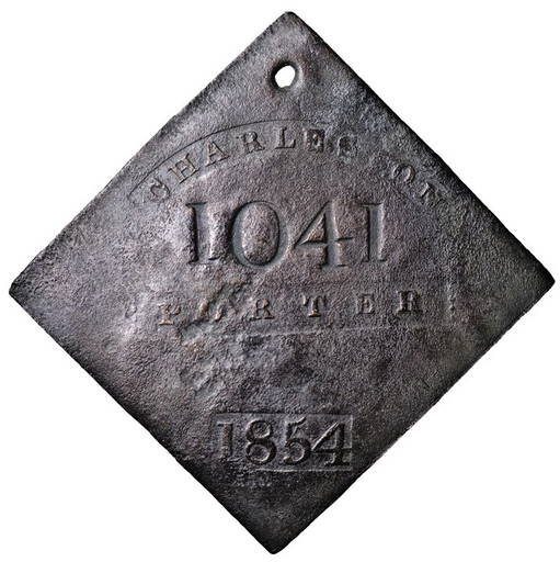 Authentic 1854 Charleston Sc “porter” Slave Hire Tag