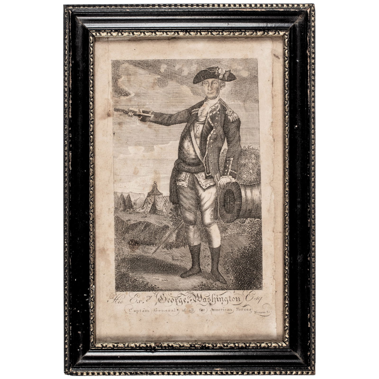C 1776 Print, His Excellency George Washington Esq'r. Captain General ...
