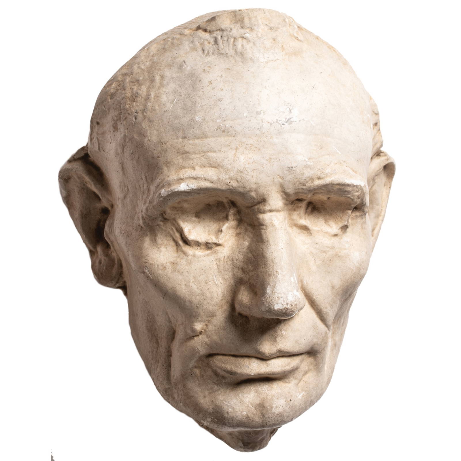 Abraham Lincoln Life Mask, Plaster, Copy Made After Leonard Volk's ...