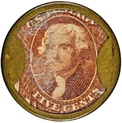 Encased Postage Stamp, 5¢, J. GAULT” Plain Frame - Dec 02, 2012 | Early ...