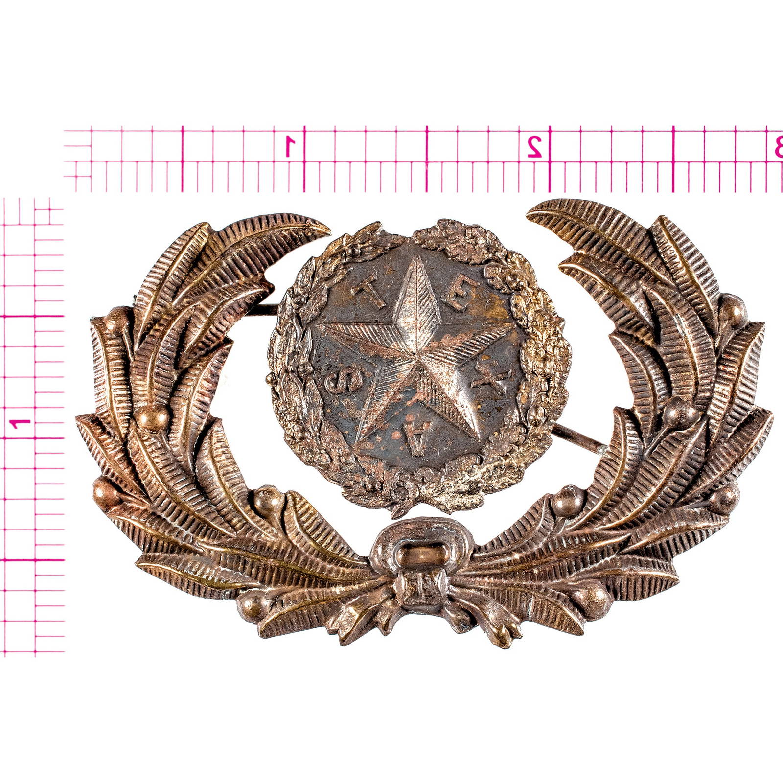 C. 1861 Civil War Confederate Csa T-e-x-a-s Within Central Star In ...