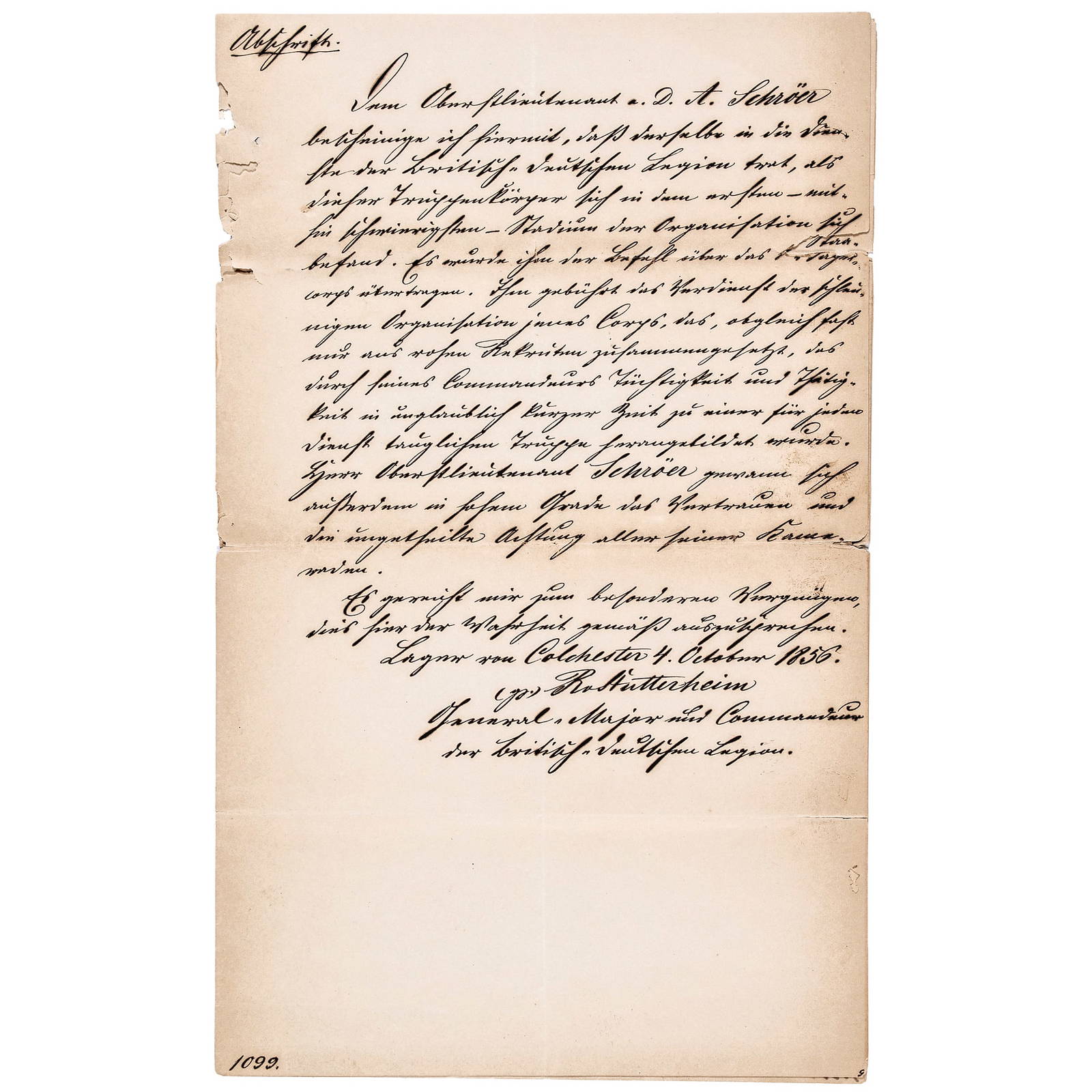 1862 Civil War Letter To U.s. Minister To Prussia Judd, Recommends A ...