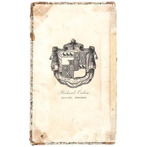 Bookplate From Library Of Richard Corbin, Receiver General Of Virginia ...