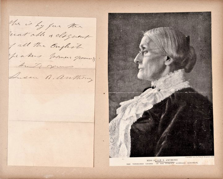 SUSAN B. ANTHONY, Autograph Letter Signed in 1891