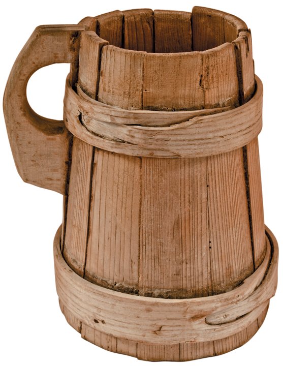 Quality Rev War Era Wooden Stave Tavern Tankard