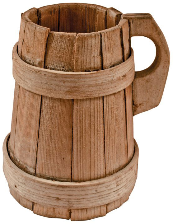 Quality Rev War Era Wooden Stave Tavern Tankard