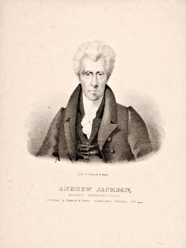 1831 Print: Andrew Jackson, 7th President U.s.