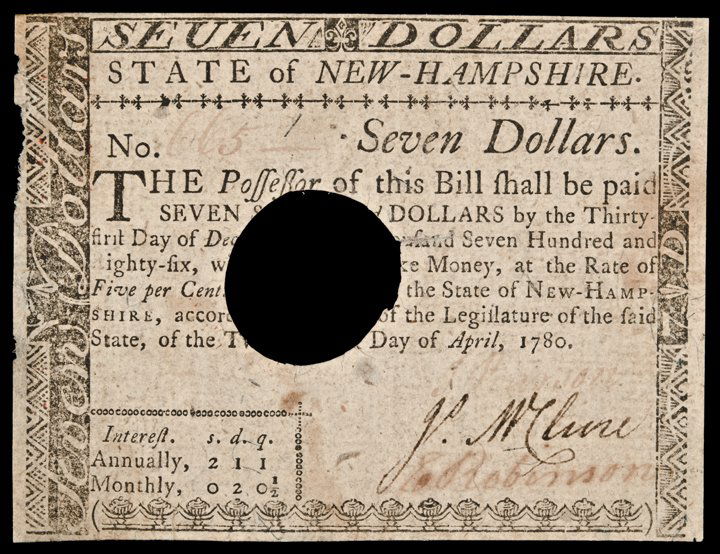 Colonial Currency, NH. April 29, 1780. $7. Cancel - Jun 29, 2013 ...