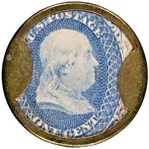 Encased Postage Stamp, EP-30 1¢ WHITE THE HATTER - Aug 24, 2013 | Early ...