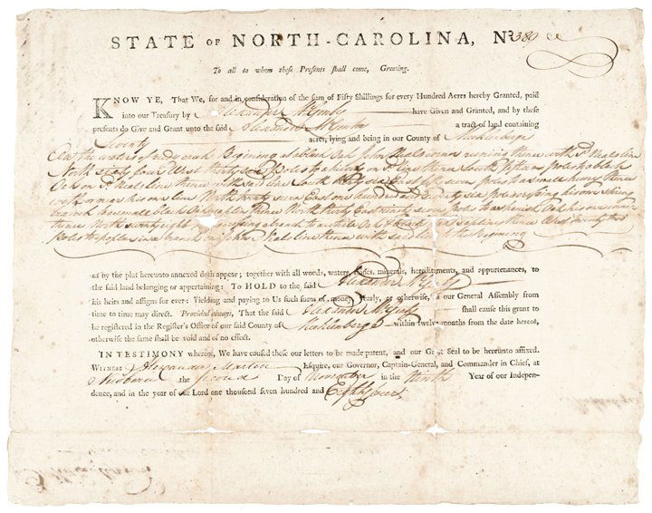 1784 NC Document Indian Trader Alexander McGinty - Dec 07, 2013 | Early ...