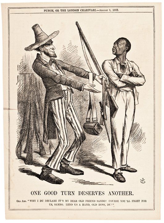 1862 Abraham Lincoln Satirical Political Cartoon