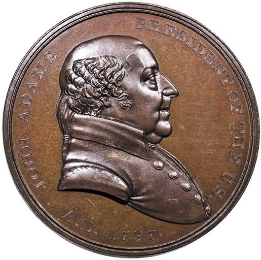 1797 John Adams Indian Peace Medal In Rare Size
