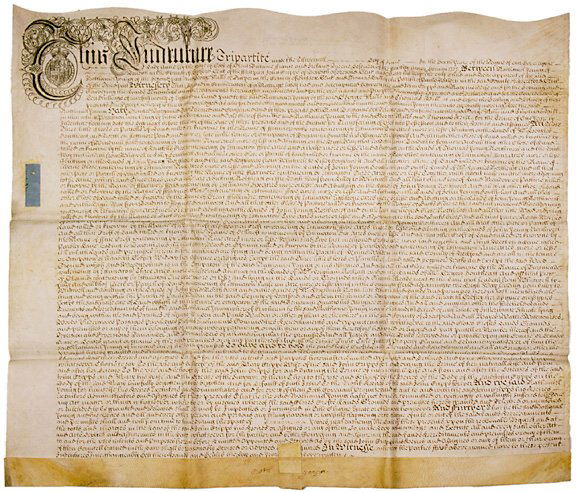 Lot 279: June 13, 1707, Tripartite Indenture