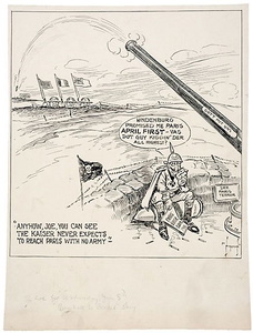 Wwi Original Political Cartoon