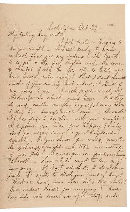 Elizabeth B. Libbie Custer Autograph Letter Signed - Dec 13, 2014 ...